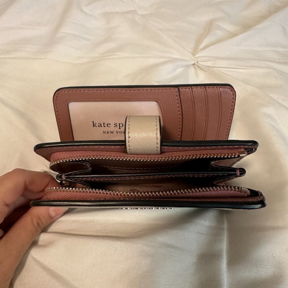 Kate Spade Spencer Compact Bifold Wallet Warm Beige B… - Gem